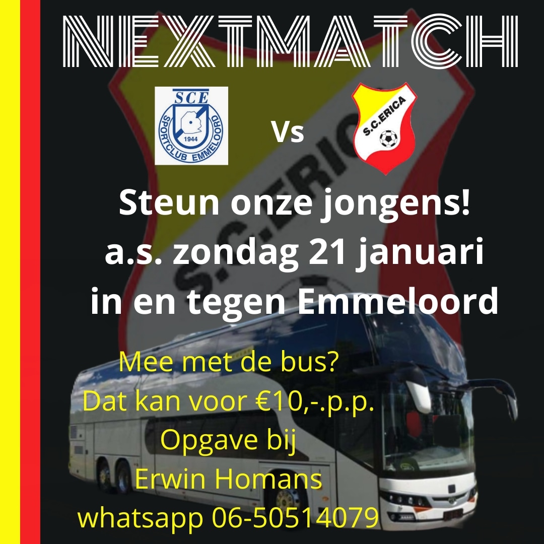 Met de bus mee naar SC Emmeloord | S.C. Erica